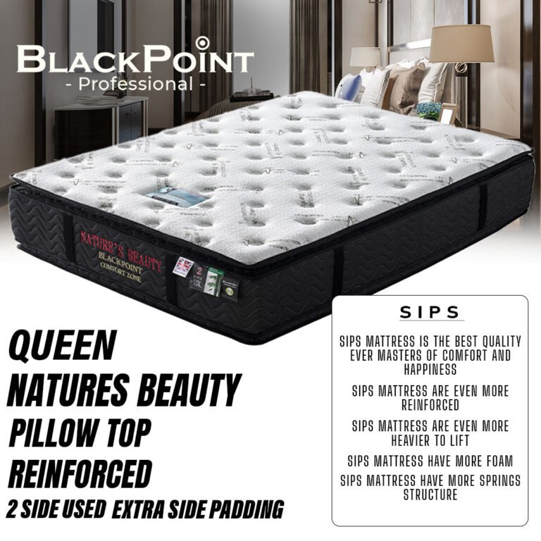 SIPS BLACKPOINT QUEEN ORGANIC PADDED CORNER REENFORCED NATURES BEAUTY ...